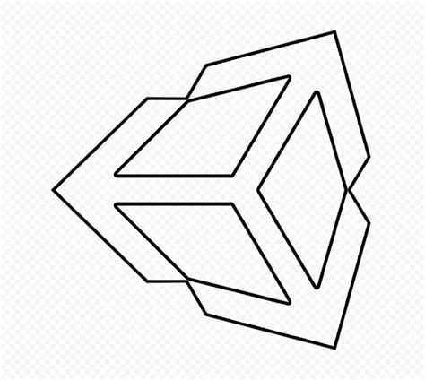 Unity Outline Logo Icon PNG