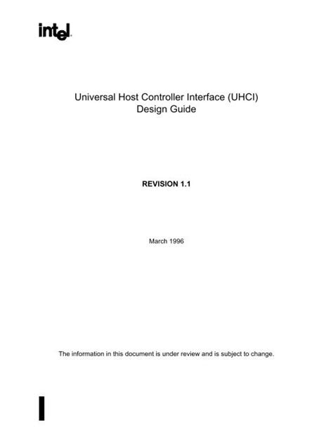 Universal Host Controller Interface UHCI Design Guide USBMan