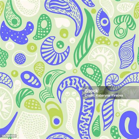 귀여운 만화 낙서 힙스터 매끄러운 패턴에 밝은 신선한 트렌디 한 색상 디자인 배경 화면 배경 직물 직물에 대한 템플릿 0명에 대한 스톡 벡터 아트 및 기타 이미지 Istock