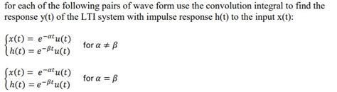 Solved For Each Of The Following Pairs Of Wave Form Use The Chegg Com