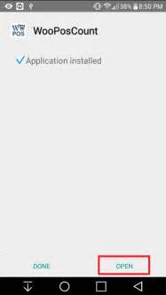physical count android app installation woopos support