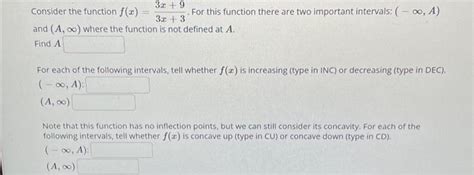 Solved Consider The Function F X 3x 33x 9 For This