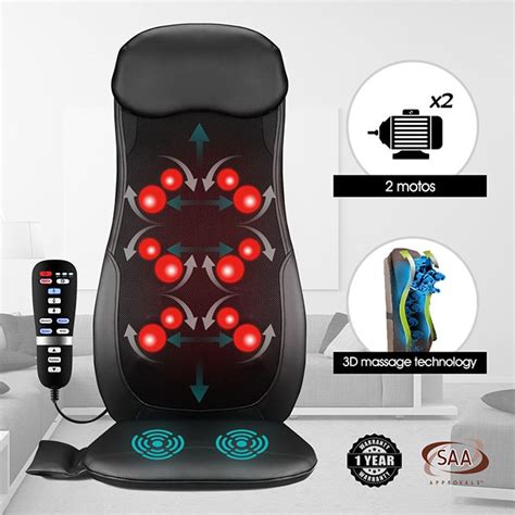 Full Body Back Neck Car Seat Massager Cushion Shiatsu Massage Chair Pad Wheat Black Crazy Sales