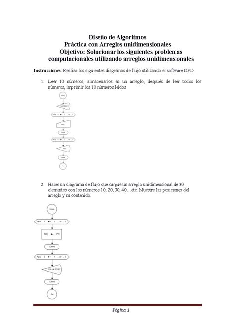 Practica Arreglos Unidimensionales Diseño De Algoritmos Diseño De