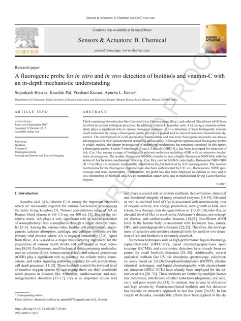 Pdf A Fluorogenic Probe For In Vitro And In Vivo Detection Of