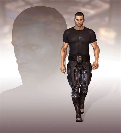 Model Default Male Shepard Game Mass Effect 3