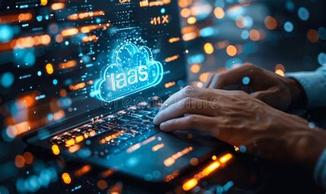 It Professional Interacts With Cloud Computing Interface Offering Infrastructure As A Service