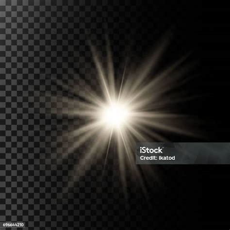 광선으로 빛나는 조명 효과의 그림을 벡터와 렌즈 플레어 광선에 대한 스톡 벡터 아트 및 기타 이미지 광선 광학 작용 나이트클럽 Istock