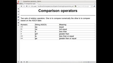 Beginner Perl Maven Tutorial 27 Comparison Operators Youtube