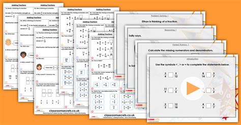 Adding Fractions Year 6 Fractions Resource Pack Classroom Secrets