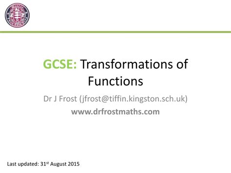 Ppt Gcse Transformation Of Functions Powerpoint Presentation Free
