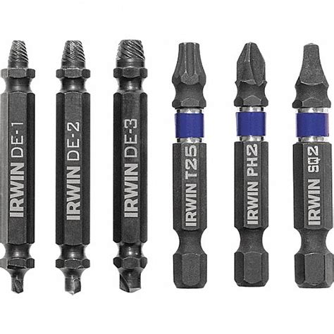 Irwin 6 Pc Double End Extractor Bit Screw Extractor Set 30tk54