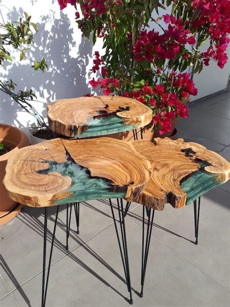 Round Handmade Epoxy Table Dining Sofa Center Office Meting Table Top