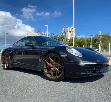 Porsche 911 Carrera 991 Black With Bronze Vossen Hf 5