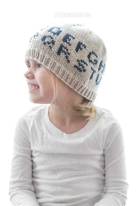 Abc Alphabet Hat Knitting Pattern Little Red Window