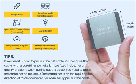 Ethernet Splitter 1 To 2 Ethernet Splitter Ethernet Switch 2 Port 1000mbps Ethernet