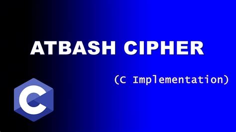 atbash cipher c implementation youtube