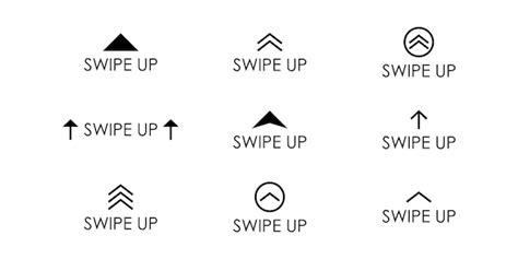 Premium Vector Vector Swipe Up Icon Set