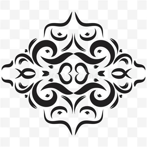 A Universal Symmetrical Element For A Pattern Floral Ornament Isolated Objects Stock Vector