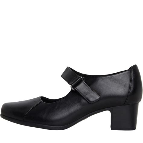 Buy Clarks Womens Standard Fit Un Damson Vibe Shoes Black Leather