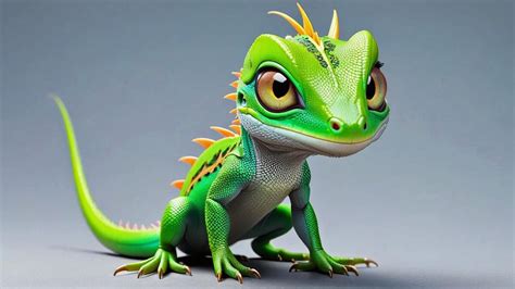 Зеленая ящерица на сером фоне · бесплатная фотография от Danastr картинки и обои на рабочий стол