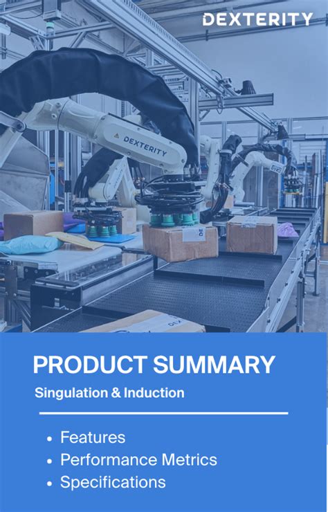 Robotic Singulation And Induction Products Dexterity