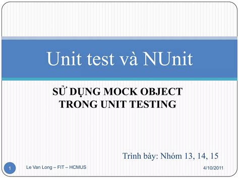 Mock Object Ppt