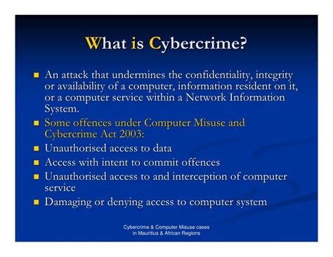 Cybercrime And Computer Misuse Cases