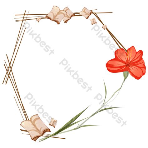 Book Flower Border Png Images Psd Free Download Pikbest
