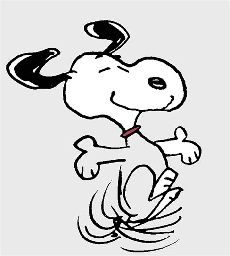 Snoopy Cartoon Illustration Beagle Dog Dance Pose Peanuts Comic