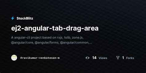Ej2 Angular Tab Drag Area StackBlitz