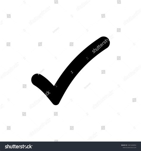 Check Mark Icon Vector Isolated On Stock Vector Royalty Free Shutterstock