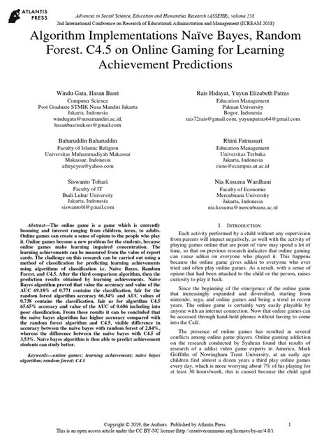 algorithm implementations naïve bayes random pdf receiver