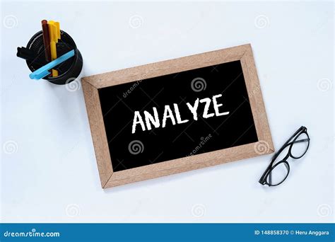 Analyze Isolated Word In Top View Of Blackboard Business Analyze To