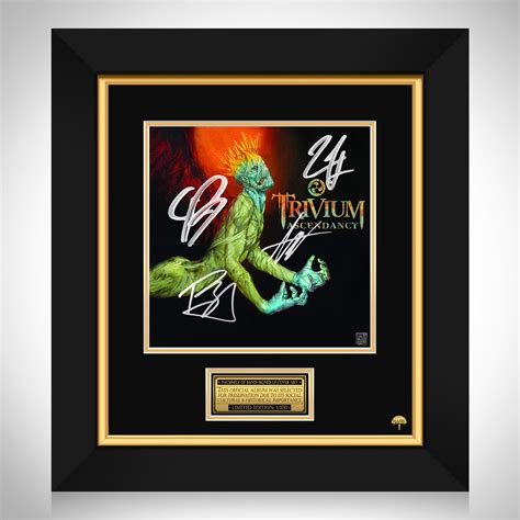Trivium Ascendancy Lp Cover Limited Signature Edition Custom Frame