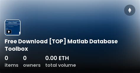 Free Download Top Matlab Database Toolbox Collection Opensea
