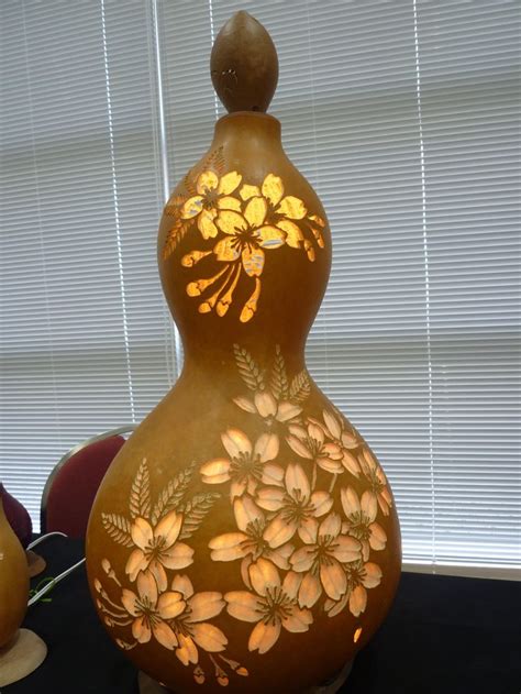季節の花だより2018工房 流樹 季節の花だより ひょうたんアート ひょうたんランプ 照明のアイデア