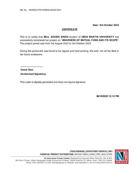 Sakshi Singh On Linkedin Mutualfundcompany Njwealth Summerinternship