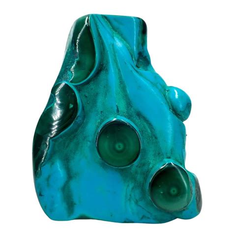 A Chrysocolla And Malachite Sculpture 90×80×15 Mm 232 Catawiki