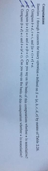 Solved Computations Exercises 1 Through 4 Concern The Binary