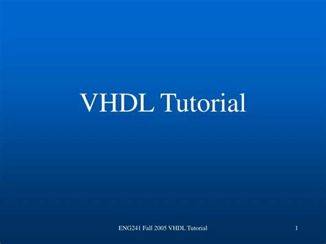 Ppt Vhdl Tutorial Powerpoint Presentation Free Download Id9217907