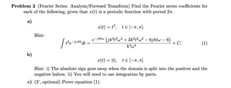 solved problem 2 fourier series analysis forward