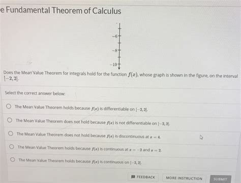 solved understand the mean value theorem for integrals