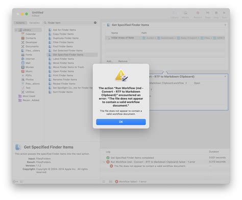 automator batch converting rtf to markdown ask different