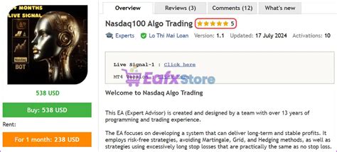 Nasdaq100 Algo Trading Ea Mt5 Latest Version Groupbuy