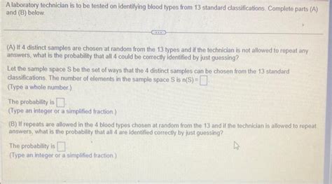 Solved A Laboratory Technician Is To Be Tested On