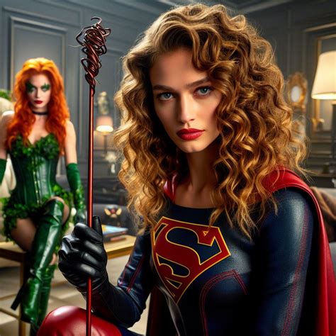 Poison Ivy And Supergirl Domina By Gardenia76 On Deviantart