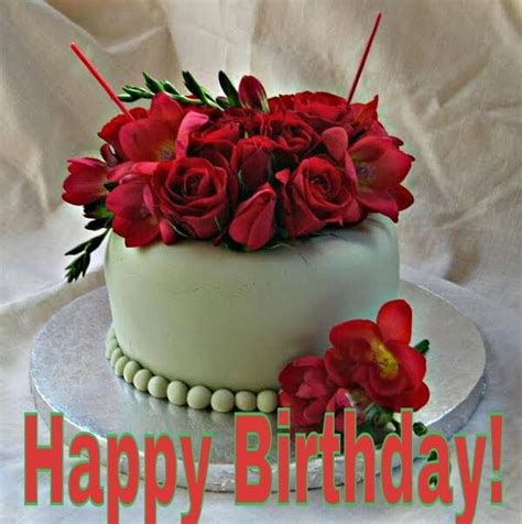 Happy Birthday Images With Roses And Cakes