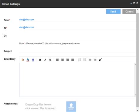 Configuring Email Settings
