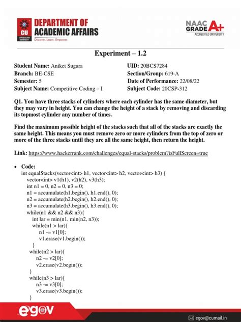 Experiment 12 Download Free Pdf Computer Programming Computing